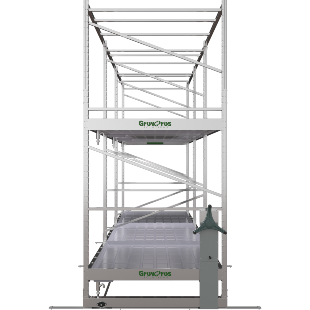 Hydroponic Double-Tier Rolling Rack - GROW PROS SOLUTIONS